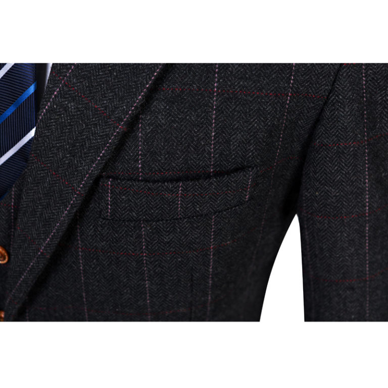 British Tweed Co - Black Herringbone Tweed Jacket - That British Tweed ...