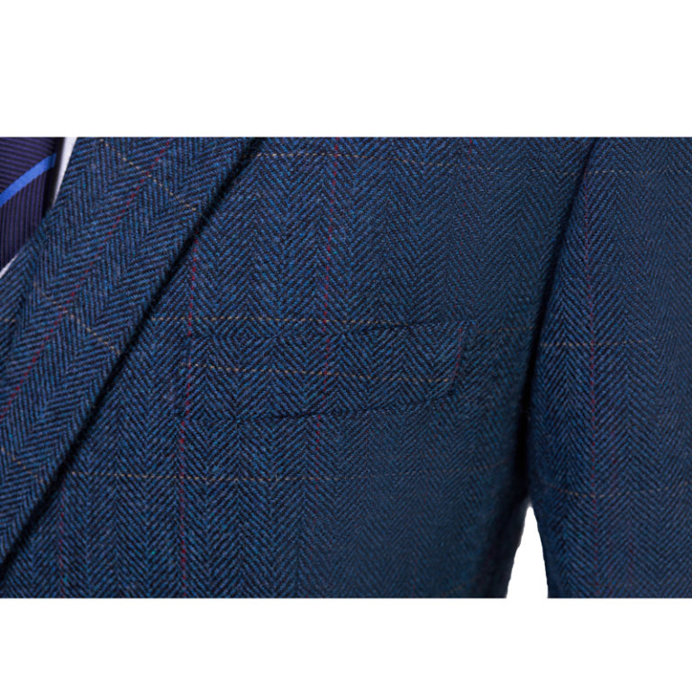 British Tweed Co - Blue Herringbone Tweed Jacket - That British Tweed ...