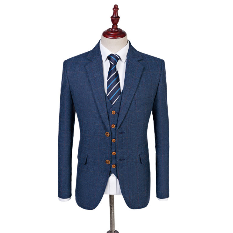 British Tweed Co - Blue Herringbone Tweed Jacket - That British Tweed ...