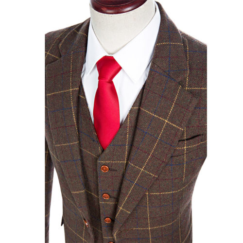 Made to Measure Brown Check Tweed Three Piece Suit - That British Tweed ...