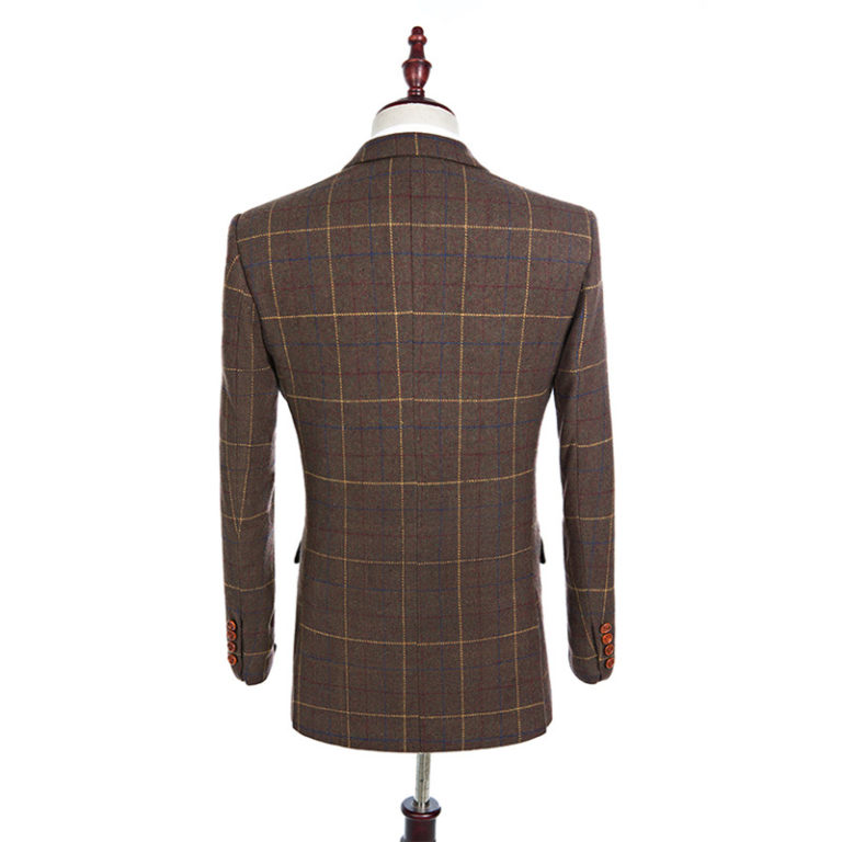 Made to Measure Brown Check Tweed Three Piece Suit - That British Tweed ...