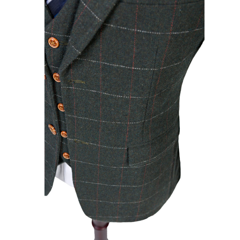 Kids Dark Green Check Tweed Jacket - That British Tweed Company