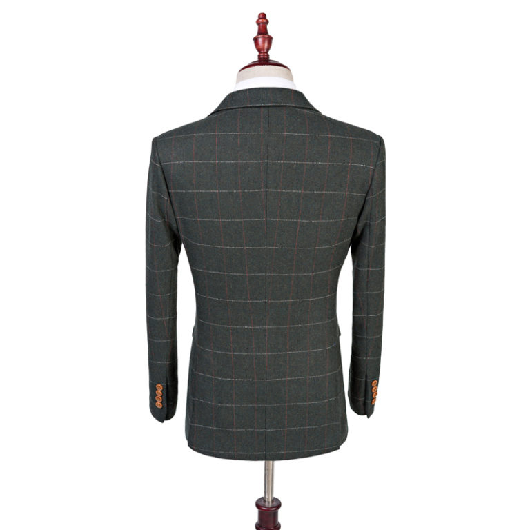 Kids Dark Green Check Tweed Jacket - That British Tweed Company