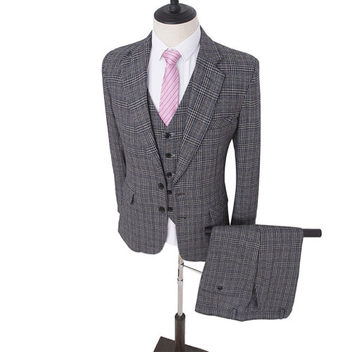 British Tweed Co - Grey Glen Check Plaid Tweed Three Piece Suit - That ...