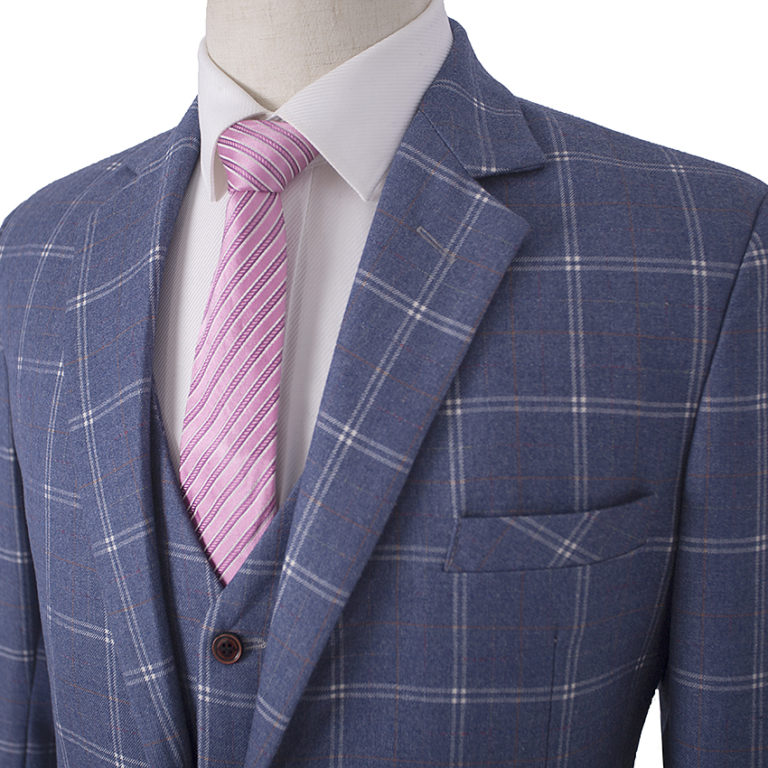 British Tweed Co - Pale Blue Windowpane Check Tweed Jacket - That ...
