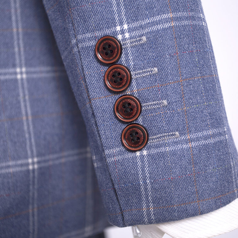 British Tweed Co - Pale Blue Windowpane Check Tweed Jacket - That ...