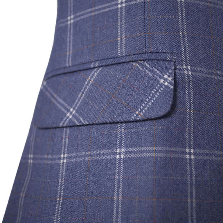 Women's Pale Blue Windowpane Check Tweed Suit, Three Piece with ...