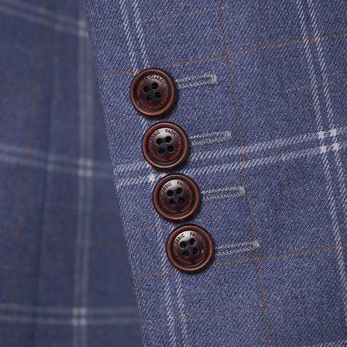 Women's Pale Blue Windowpane Check Tweed Suit, Three Piece with ...